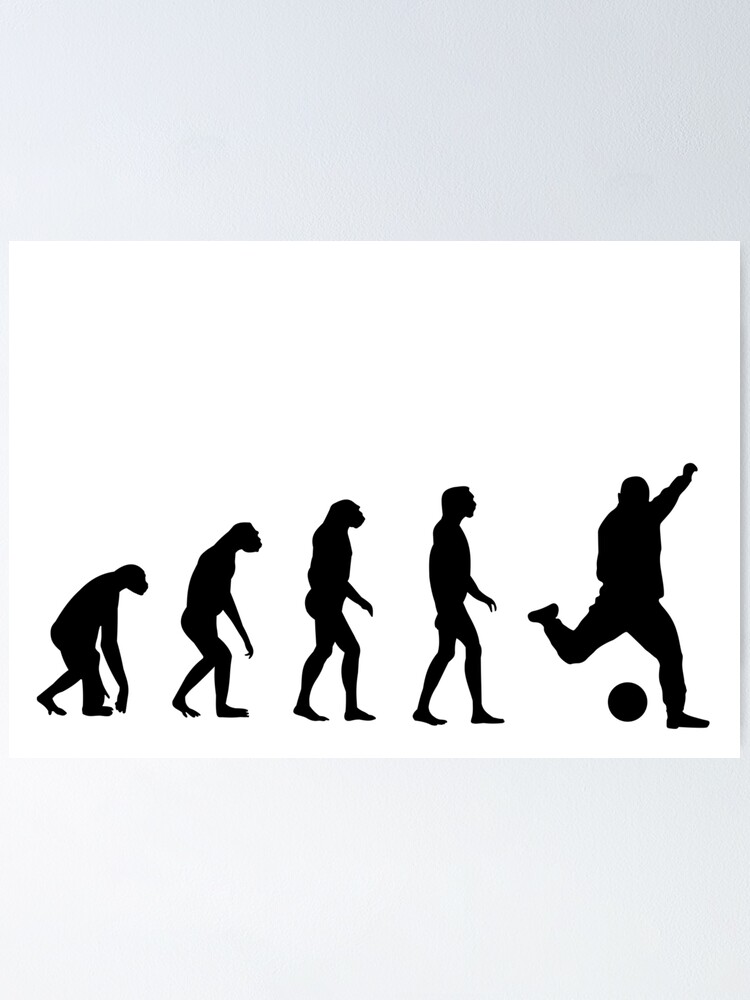 "Evolved to play Soccer" Poster by mpaev | Redbubble