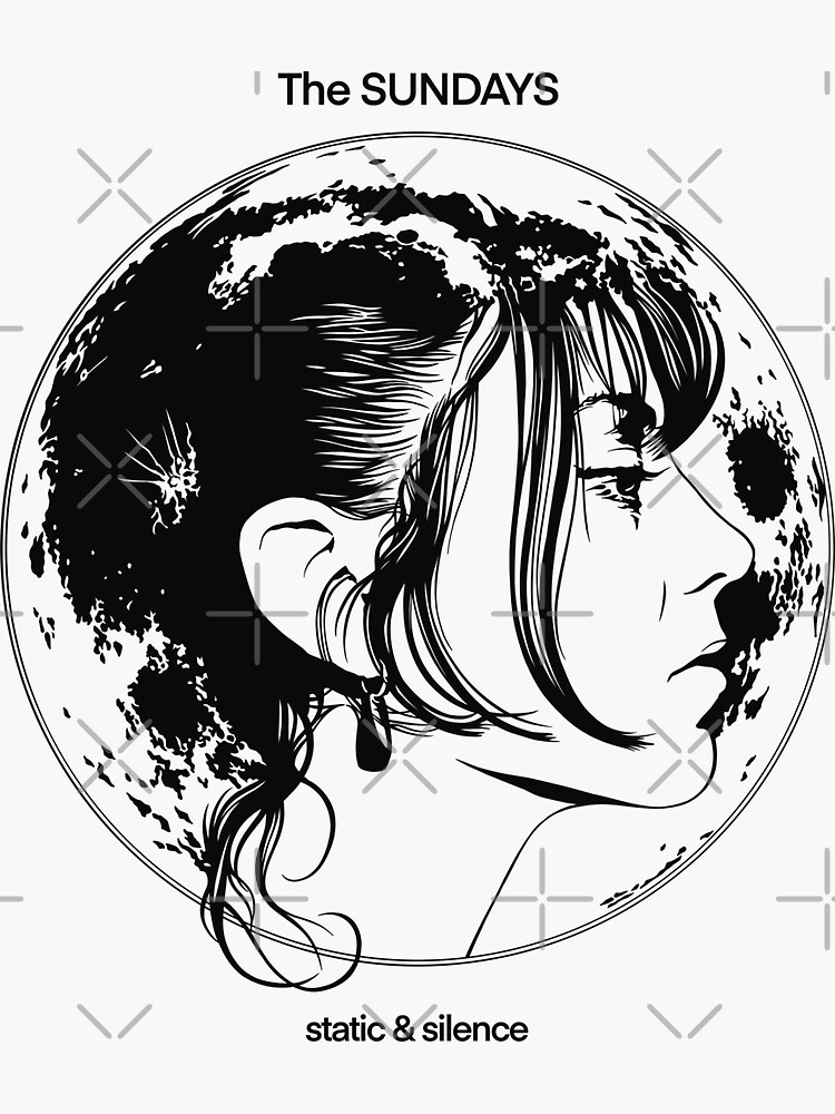 "The SUNDAYS Static and Silence black" Sticker for Sale by ...