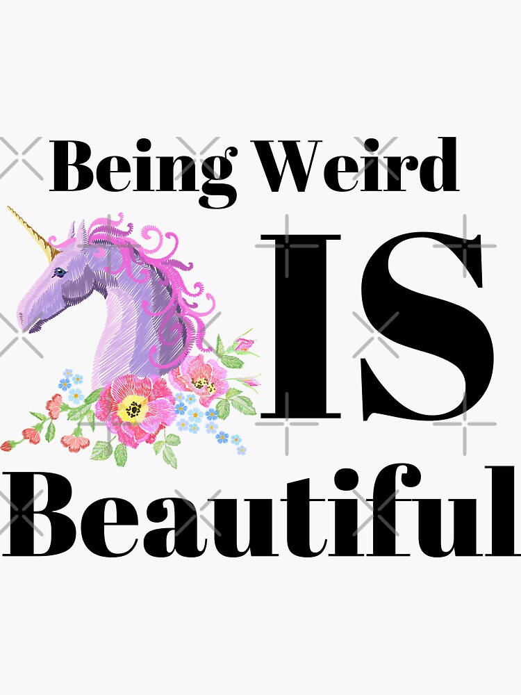 "being weird is beautiful purple unicorn print fantasy kids princess ...