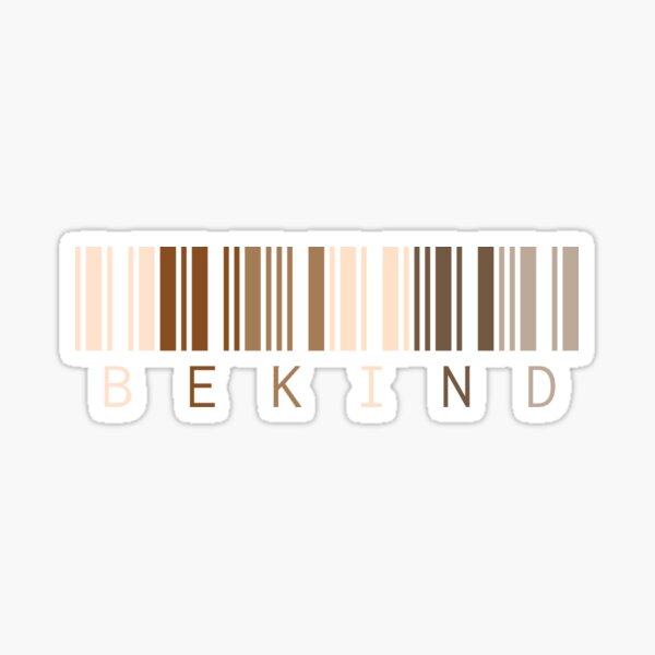 "be kind 2 | barcode | aesthetic" Sticker by rsty11 | Redbubble