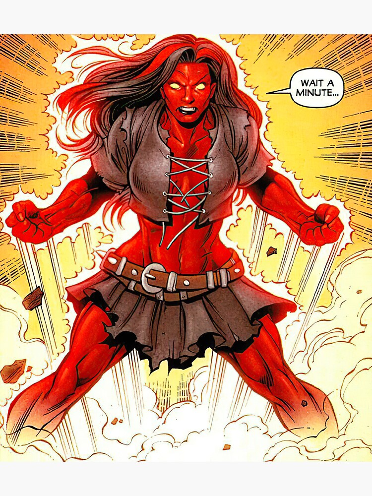 "She Hulk Red" Sticker for Sale by shopEPRAIN | Redbubble