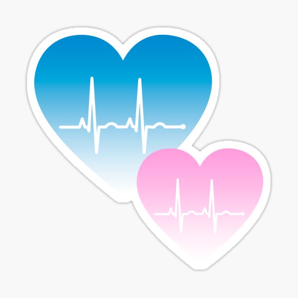 "Two Hearts , Heart Rate " Sticker for Sale by LanaKam | Redbubble