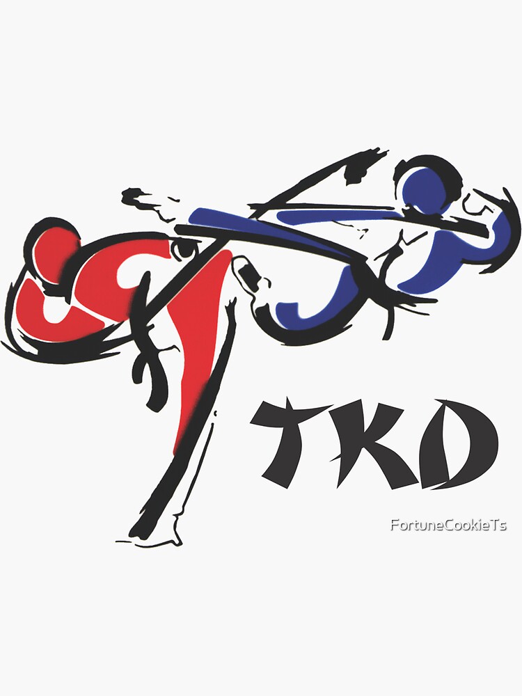 Sticker « Taekwondo TKD Arts martiaux », par FortuneCookieTs | Redbubble