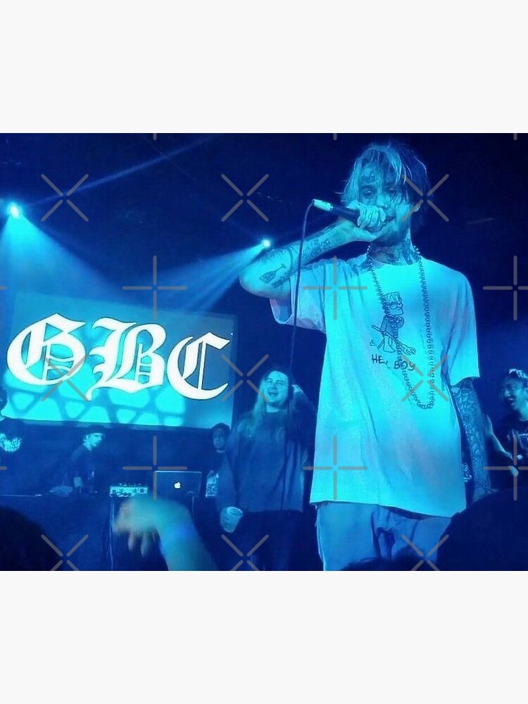 "Lil Peep Blue Aesthetic Onstage GBC Logo" Art Print for Sale by ...