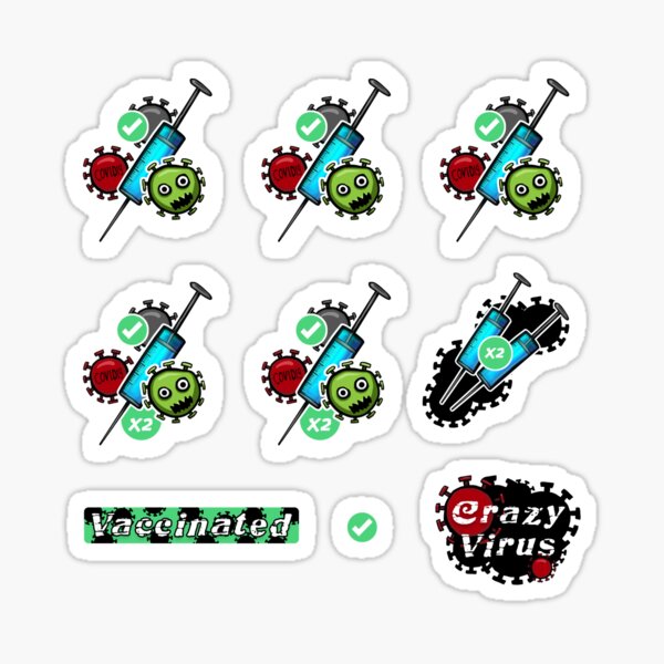 "VAC Crazy Virus | Pack 1" Sticker for Sale by Desmo-Art | Redbubble