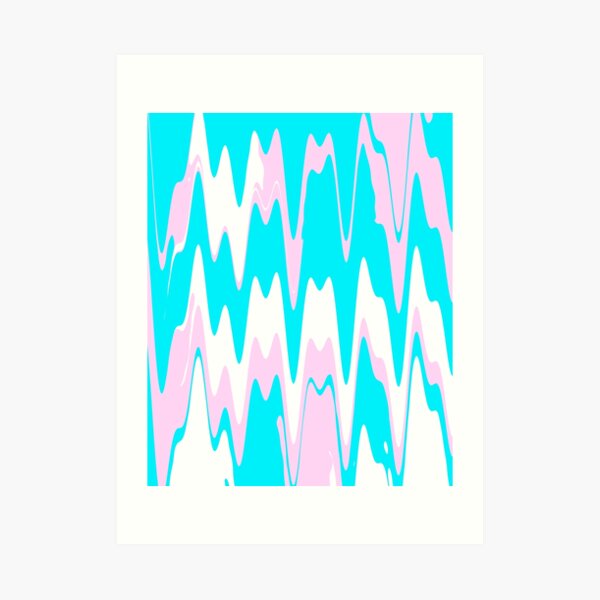 "Trippy and wavy artwork inspired by the Transgender pride flag" Art ...