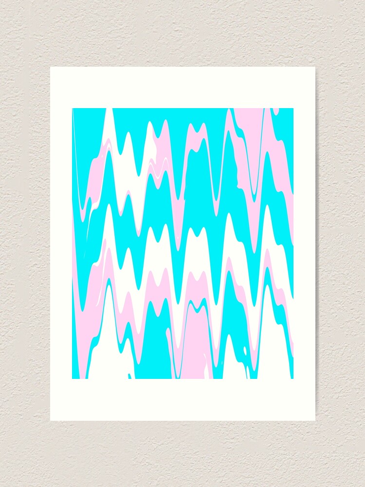 "Trippy and wavy artwork inspired by the Transgender pride flag" Art ...