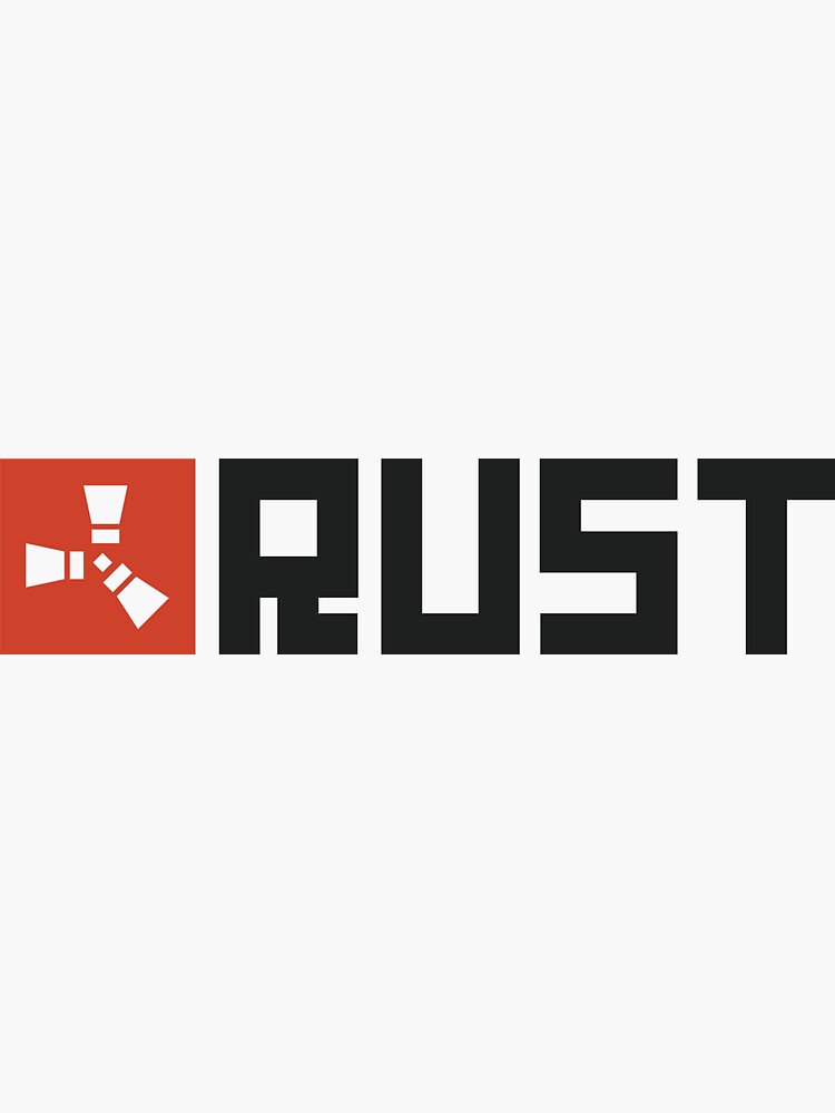 "RUST LOGO" Sticker for Sale by ZUKO13 | Redbubble