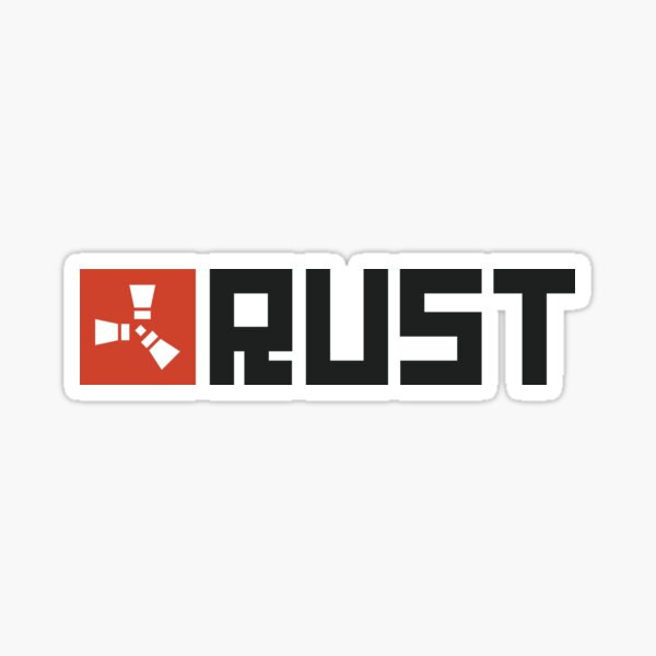 "RUST LOGO" Sticker for Sale by ZUKO13 | Redbubble