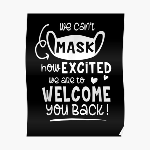 "Can't Mask Excited Back To Schoo Teacher 1st Day Of Schoo" Poster for ...
