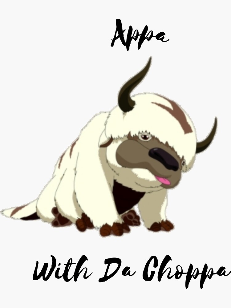 "Appa with Da Choppa" Sticker for Sale by lynnmso | Redbubble