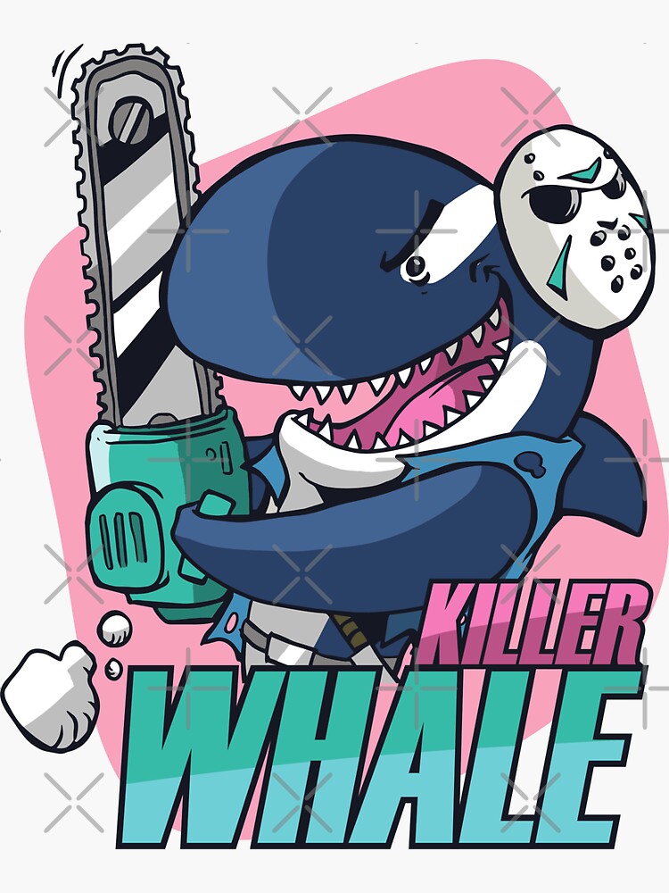 Funny Killer Whale Orca Parody Saying Design Sticker By Drosoman