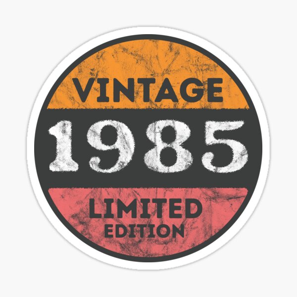 "Vintage 1985 Limited Edition" Sticker for Sale by csoDesign | Redbubble