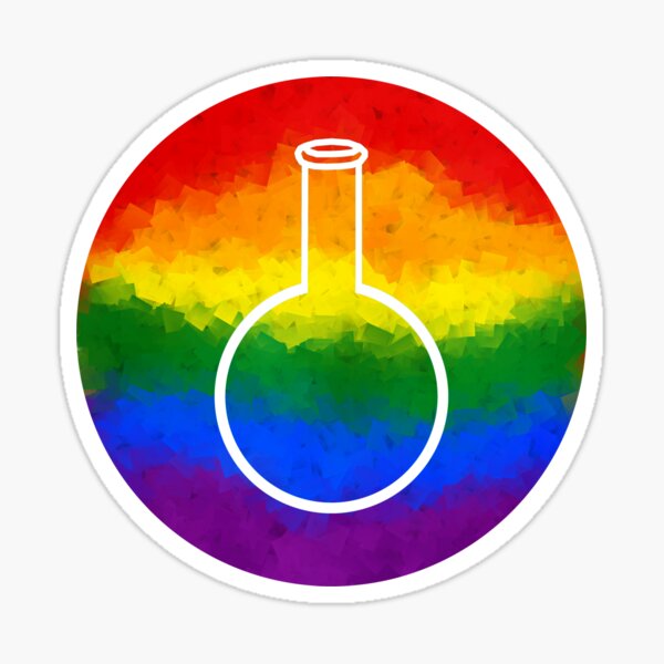 "Rainbow Round Flask" Sticker for Sale by moietymouse | Redbubble