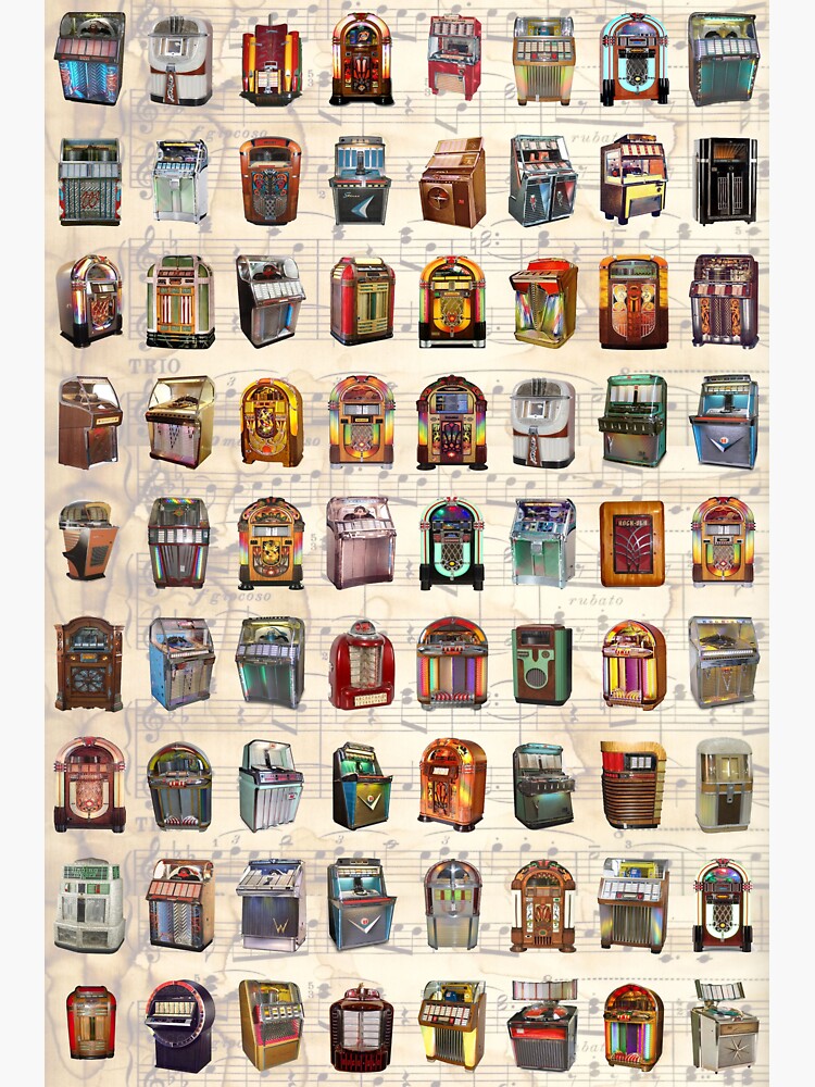 "Jukebox" Sticker for Sale by Montage-Madness | Redbubble