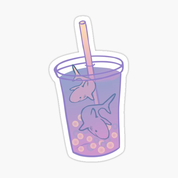 "boba shark bubble tea" Sticker for Sale by MiraNomegusta | Redbubble