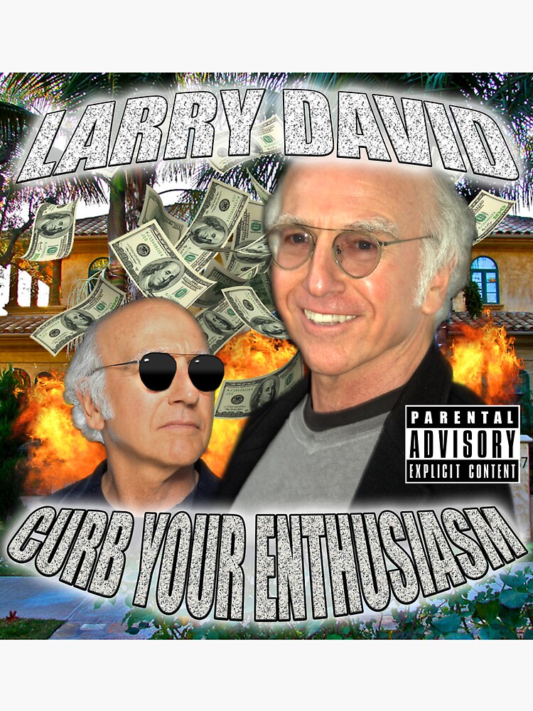 "LARRY DAVID" Sticker by blyhrs | Redbubble