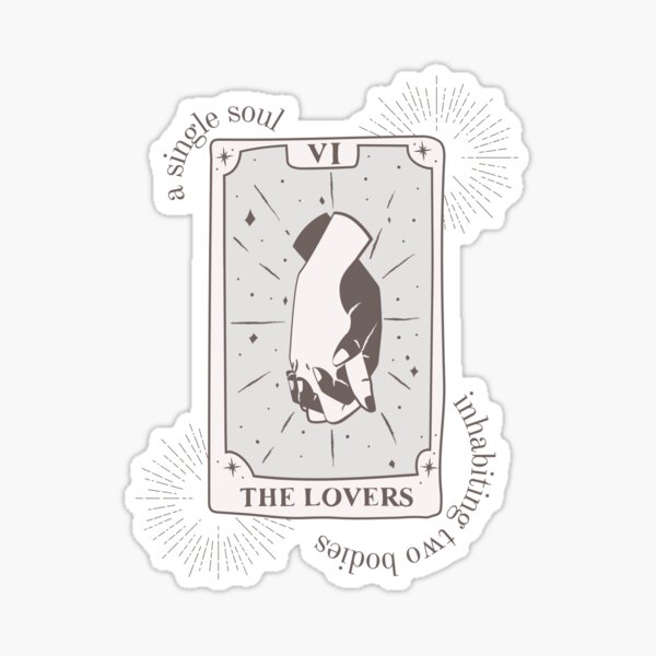 "The Lovers VI Tarot Card" Sticker for Sale by YoungBarney | Redbubble