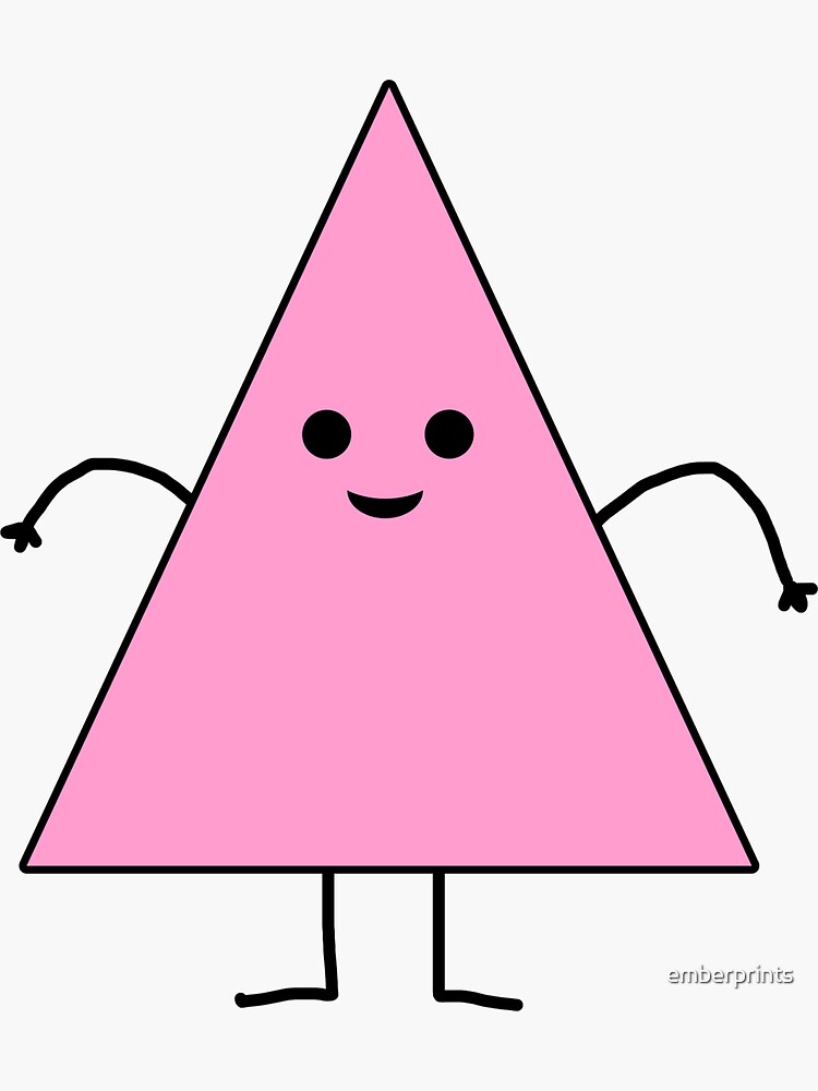 "Cute Triangle Maths Light Pink" Sticker for Sale by emberprints ...