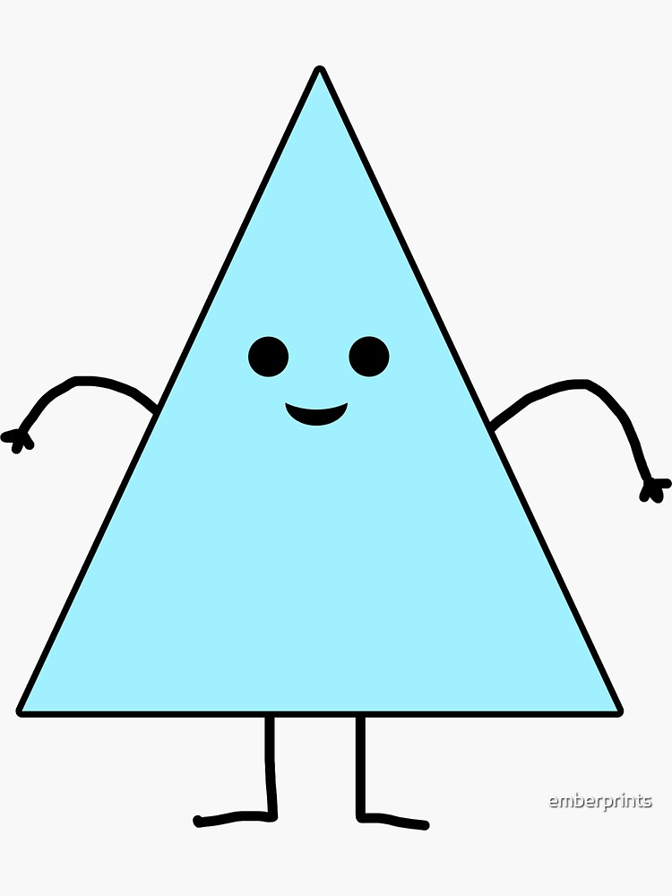 "Cute Triangle Maths Light Blue" Sticker for Sale by emberprints ...