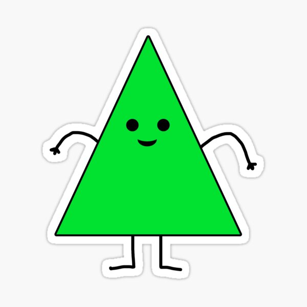 "Cute Triangle Maths Green" Sticker for Sale by emberprints | Redbubble