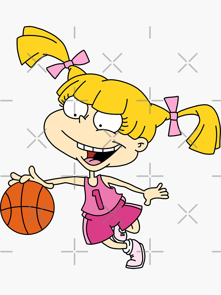 "Rugrats Angelica Playing Basketball" Sticker for Sale by maddydfranca ...