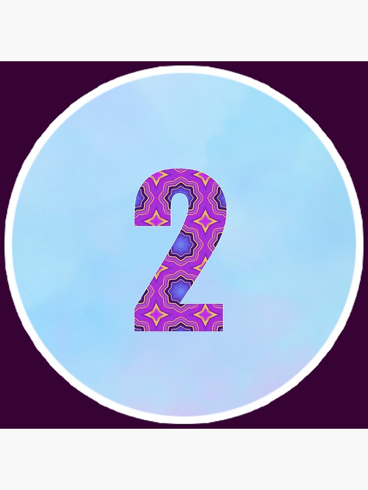 "Number two pattern sticker" Poster for Sale by Jennelimprints | Redbubble