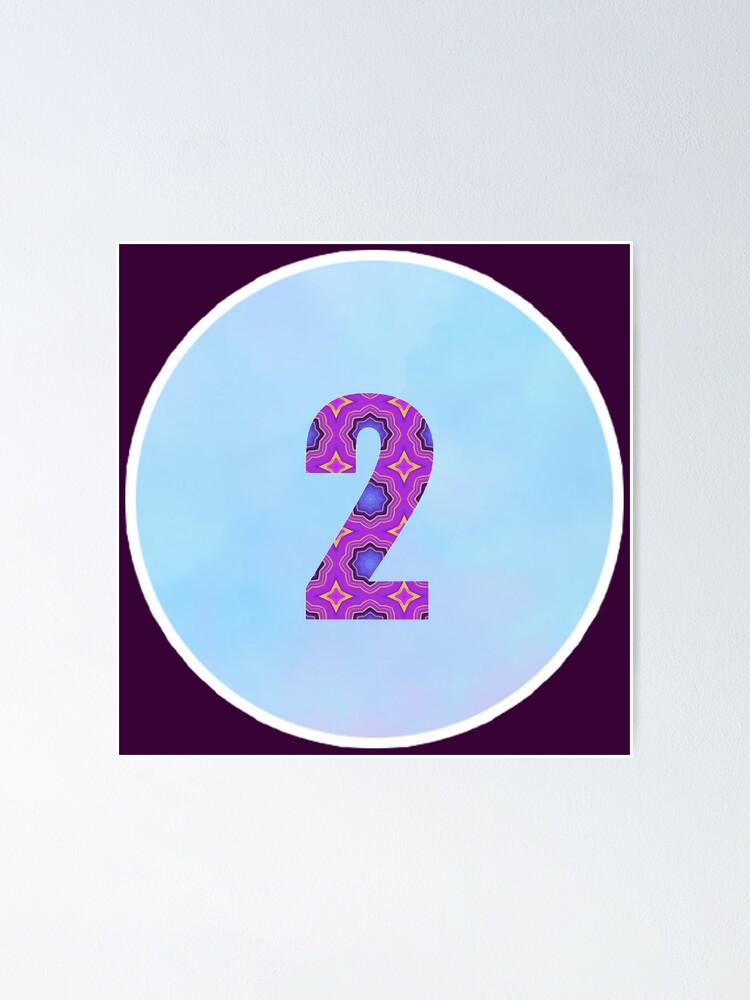 "Number two pattern sticker" Poster for Sale by Jennelimprints | Redbubble
