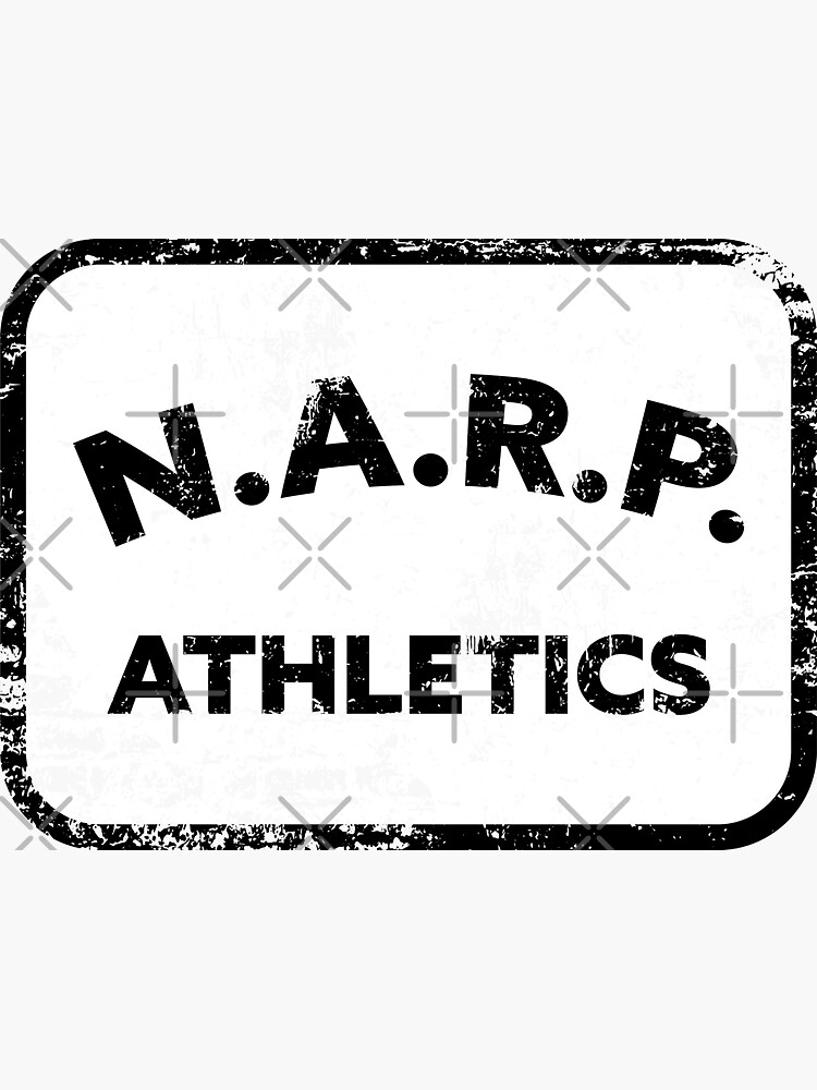 "Distressed NARP Athletics" Sticker by cmd-art | Redbubble