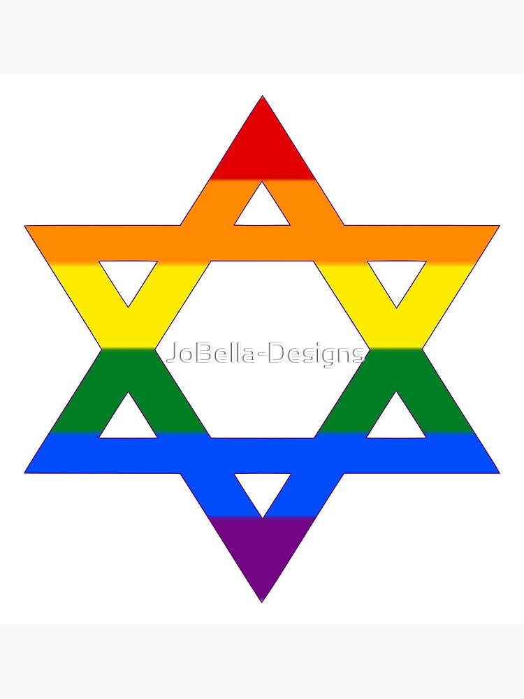 "Jewish Star and Rainbow Flag in One Design!" Poster for Sale by ...
