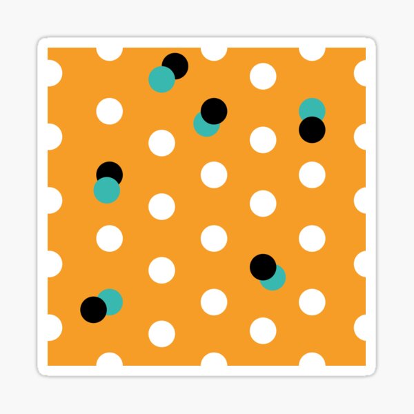 "Orange and blue polka dots pattern " Sticker for Sale by Unicojota ...