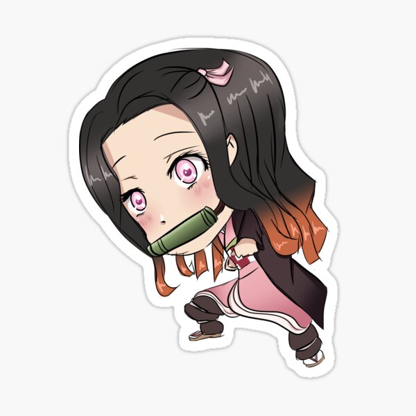 "Chibi Nezuko Kamado Demon Slayer / Kimsetu no Yaiba" Sticker for Sale ...