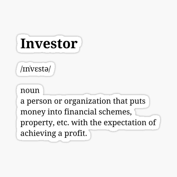 "Investor Definition" Sticker by wayofthewolf | Redbubble