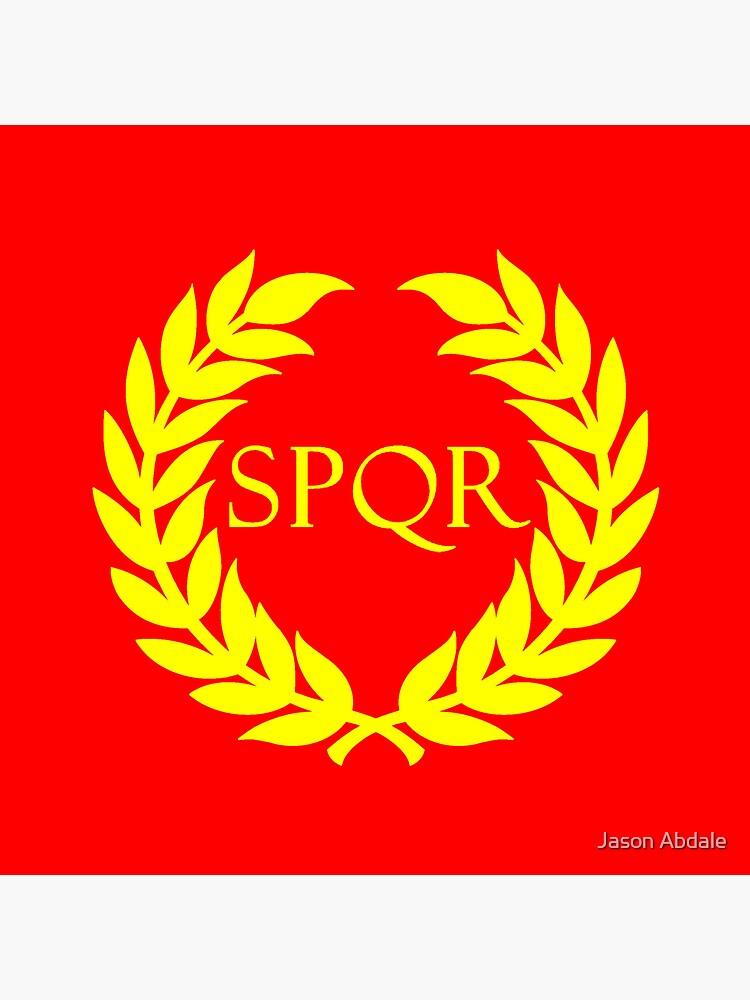 "Ancient Rome SPQR emblem red and yellow" Sticker for Sale by jrabdale ...