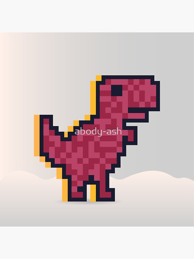 "Chrome Dinosaur "Pixel Art"" Art Print by abody-ash | Redbubble