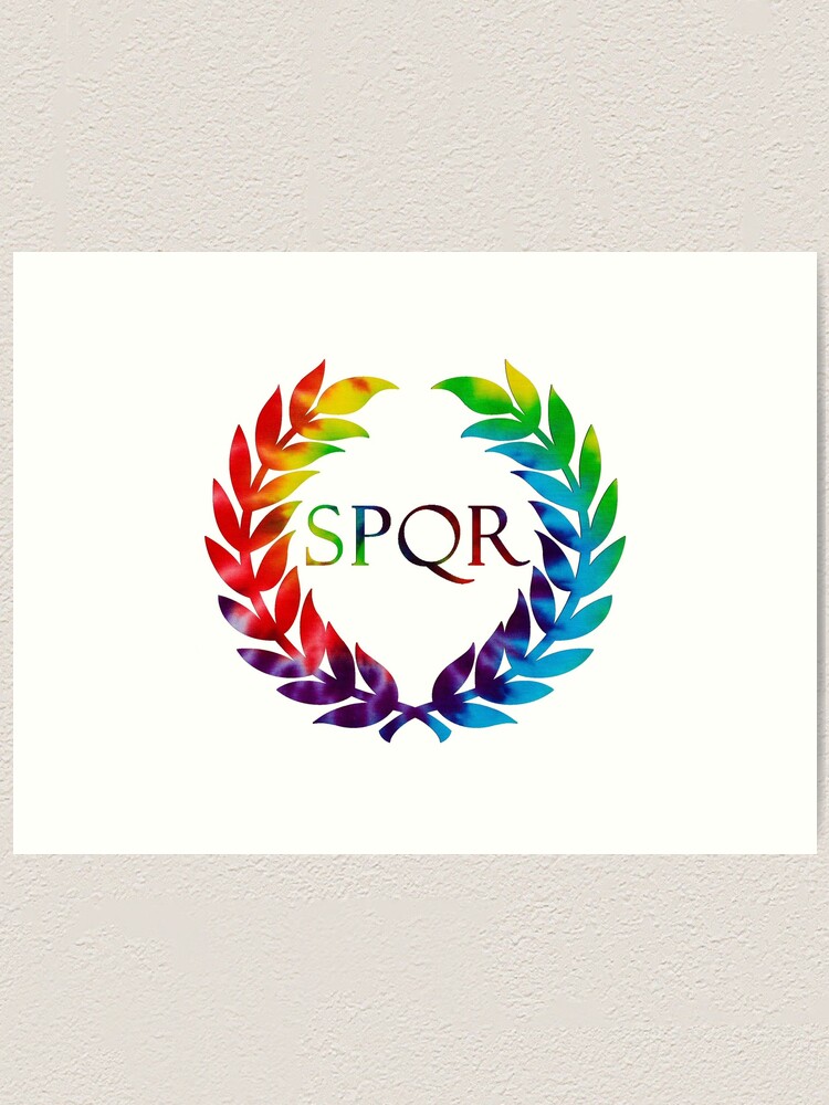 "Ancient Rome SPQR emblem tie-dyed" Art Print for Sale by jrabdale ...