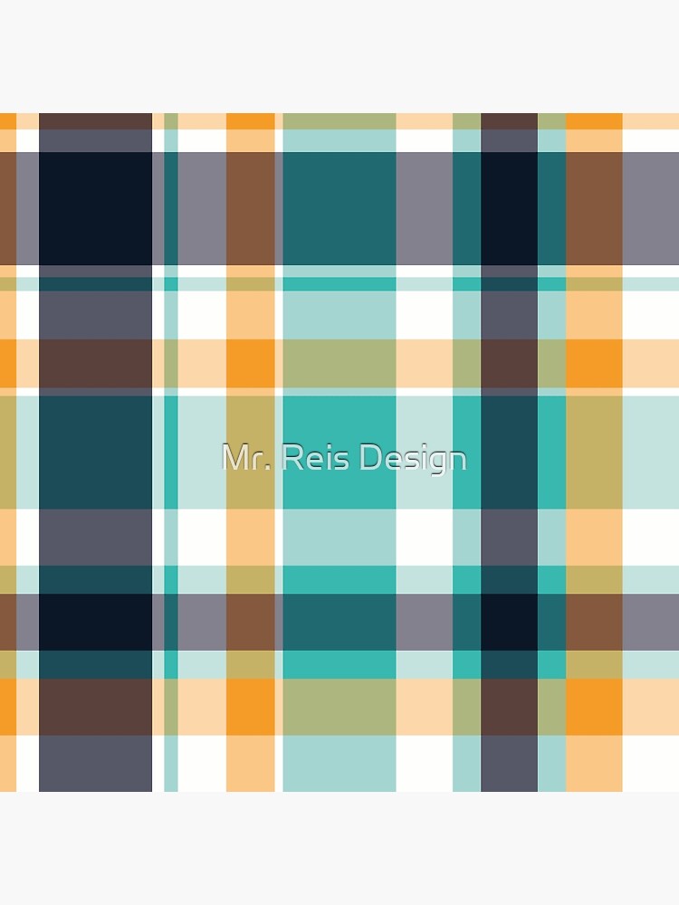 "Orange and blue modern checker " Poster for Sale by Unicojota | Redbubble