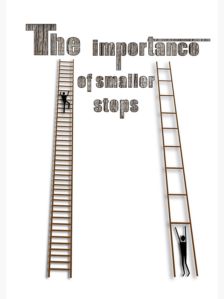 "The importance of small steps" Journal for Sale by RenigArt | Redbubble
