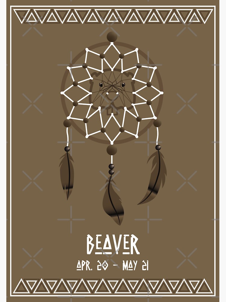 "Native American Astrological Sign - Beaver/Taurus" Sticker for Sale by ...