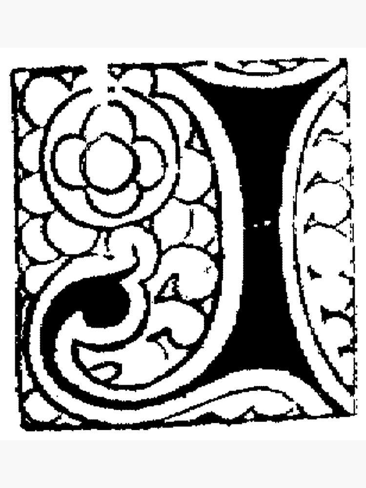 Póster «Letra del alfabeto medieval G» de Quill-n-Ink | Redbubble