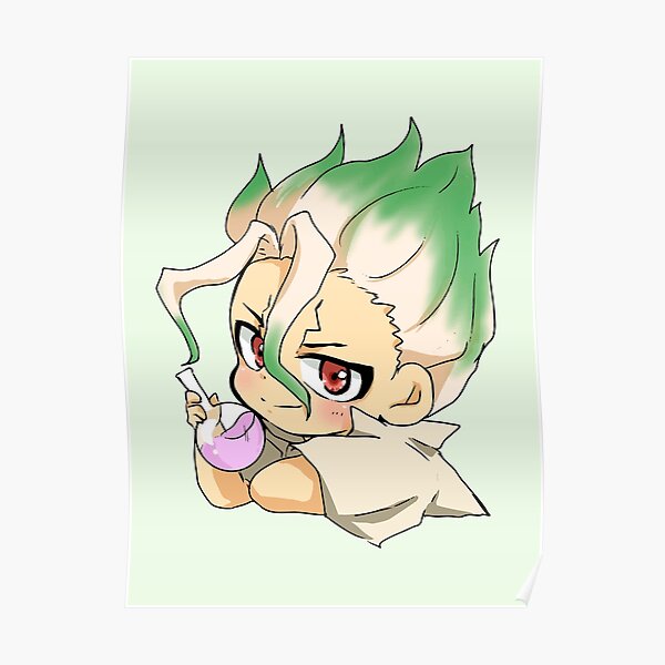 "Chibi Dr Stone Dr Senku" Poster by Covintage19 | Redbubble
