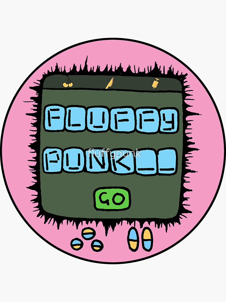 "fluffy punk logo" Sticker for Sale by fluffypunk | Redbubble