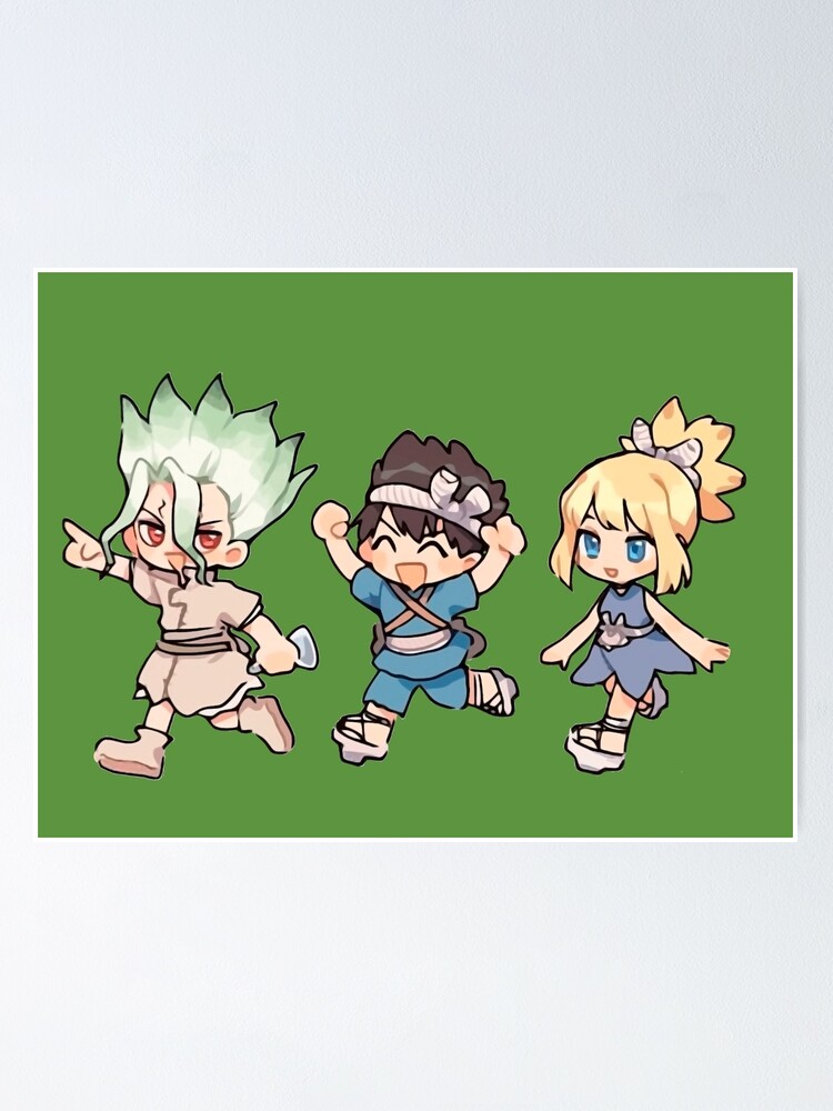 "Chibi Dr Stone Team" Poster by Covintage19 | Redbubble