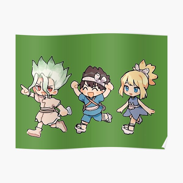 "Chibi Dr Stone Team" Poster by Covintage19 | Redbubble