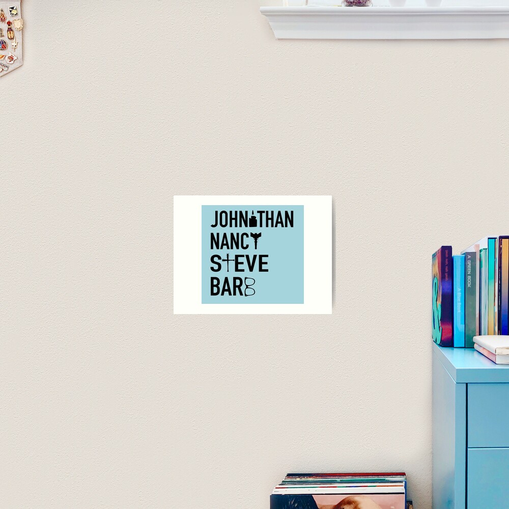 "stranger things name art" Art Print by peoplelikegrace | Redbubble