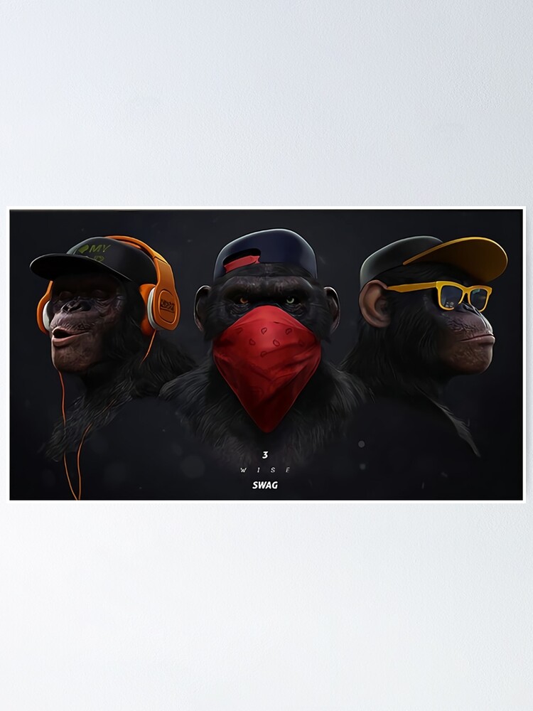 "Three Monkeys Poster" Poster by xasehhaty | Redbubble
