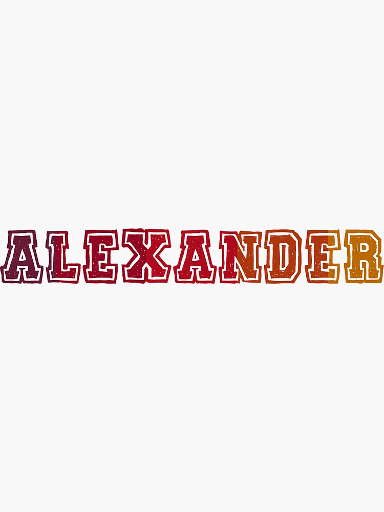 "ALEXANDER" Sticker for Sale by ruviogevio | Redbubble