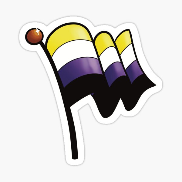 "Non-Binary Flag" Sticker for Sale by Gingerbreaded | Redbubble