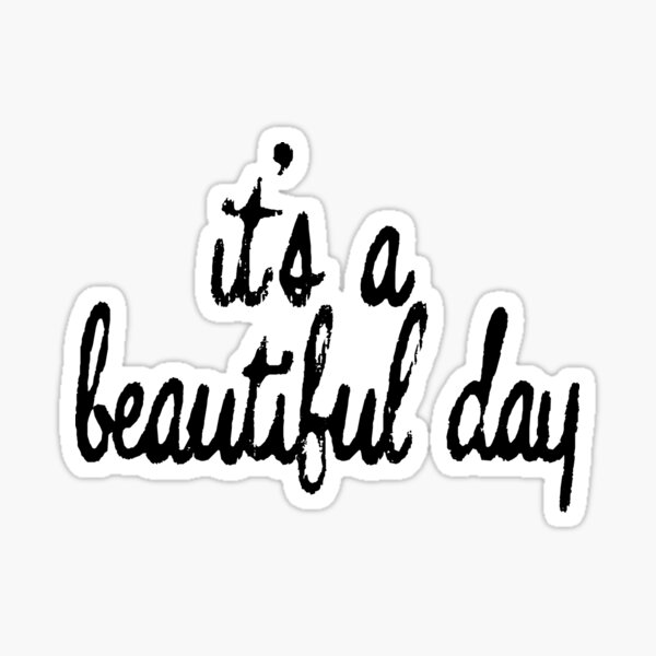 "U2 - It's a Beautiful Day" Sticker for Sale by lovelinashop | Redbubble