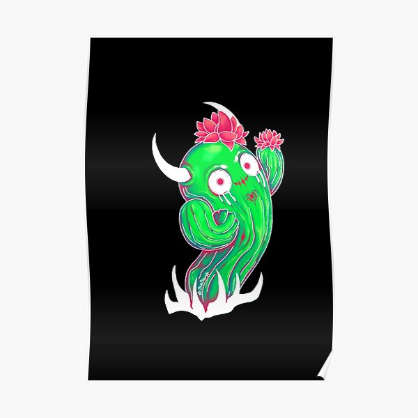 "Eldritch Cactus Needs Love" Poster for Sale by artby3lue5tar | Redbubble